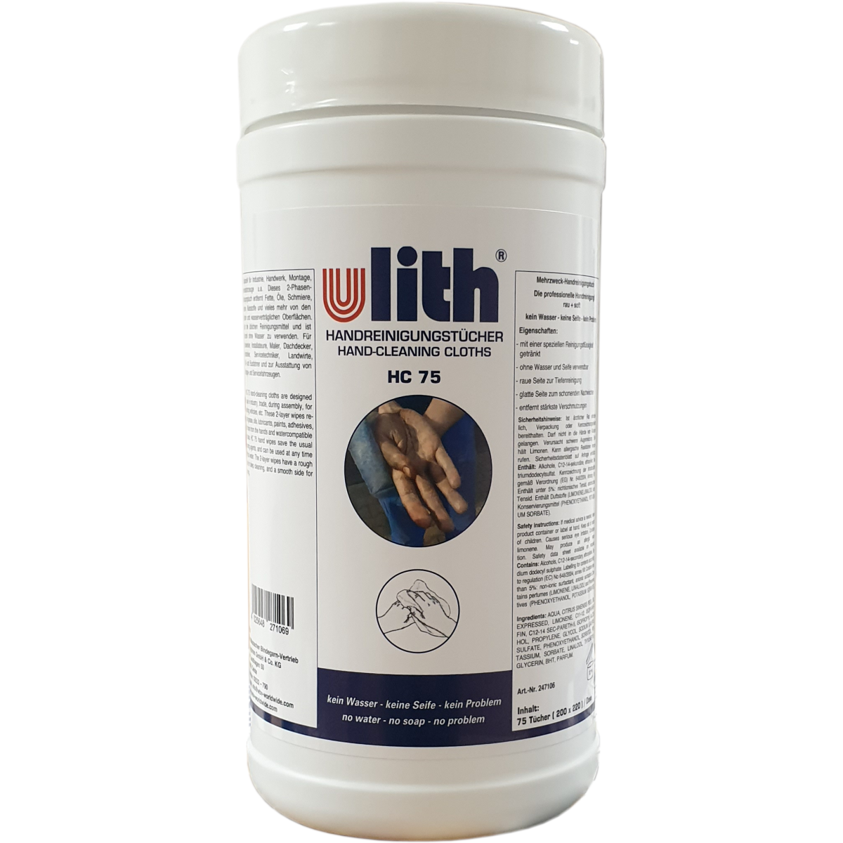 Ulith Handreinigungstücher 75 Tücher - Box 247106, 10,45
